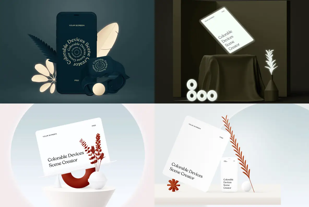 Colorable Devices Mockup Scene Creator Graphics - YouWorkForThem