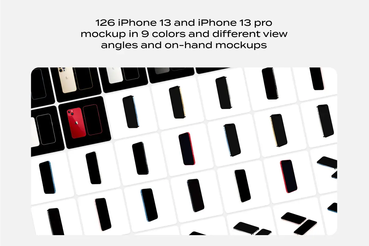 iPhone 13 Mockup for PSD Sketch Figma Graphics - YouWorkForThem