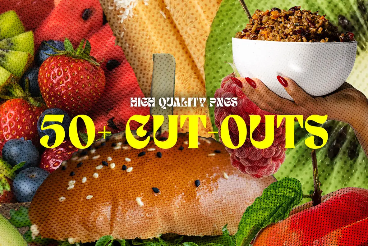 Foodcorner - Vintage Food Cut-Outs Graphics - YouWorkForThem