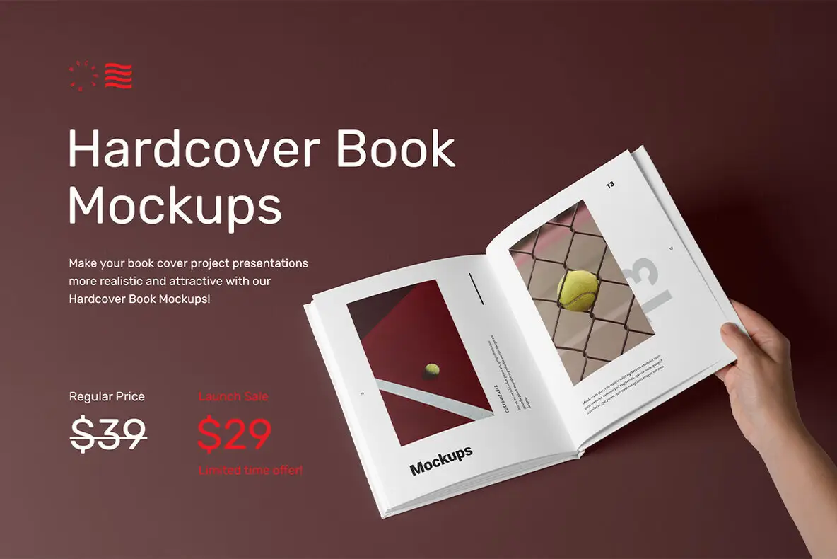 Hardcover Book Mockups - Studio Scenes Mockups - YouWorkForThem