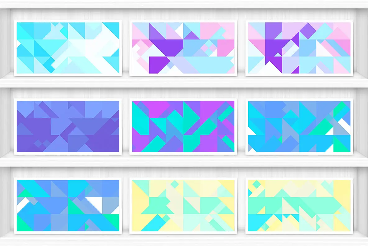 80 Color Triangles Geometry Background Textures Graphics - YouWorkForThem