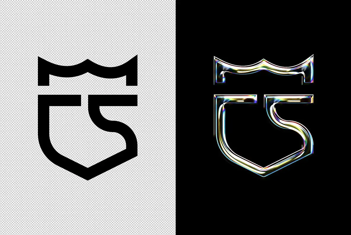 Chrome Logo Mockup: Reflecting Brilliance in Branding - YouWorkForThem