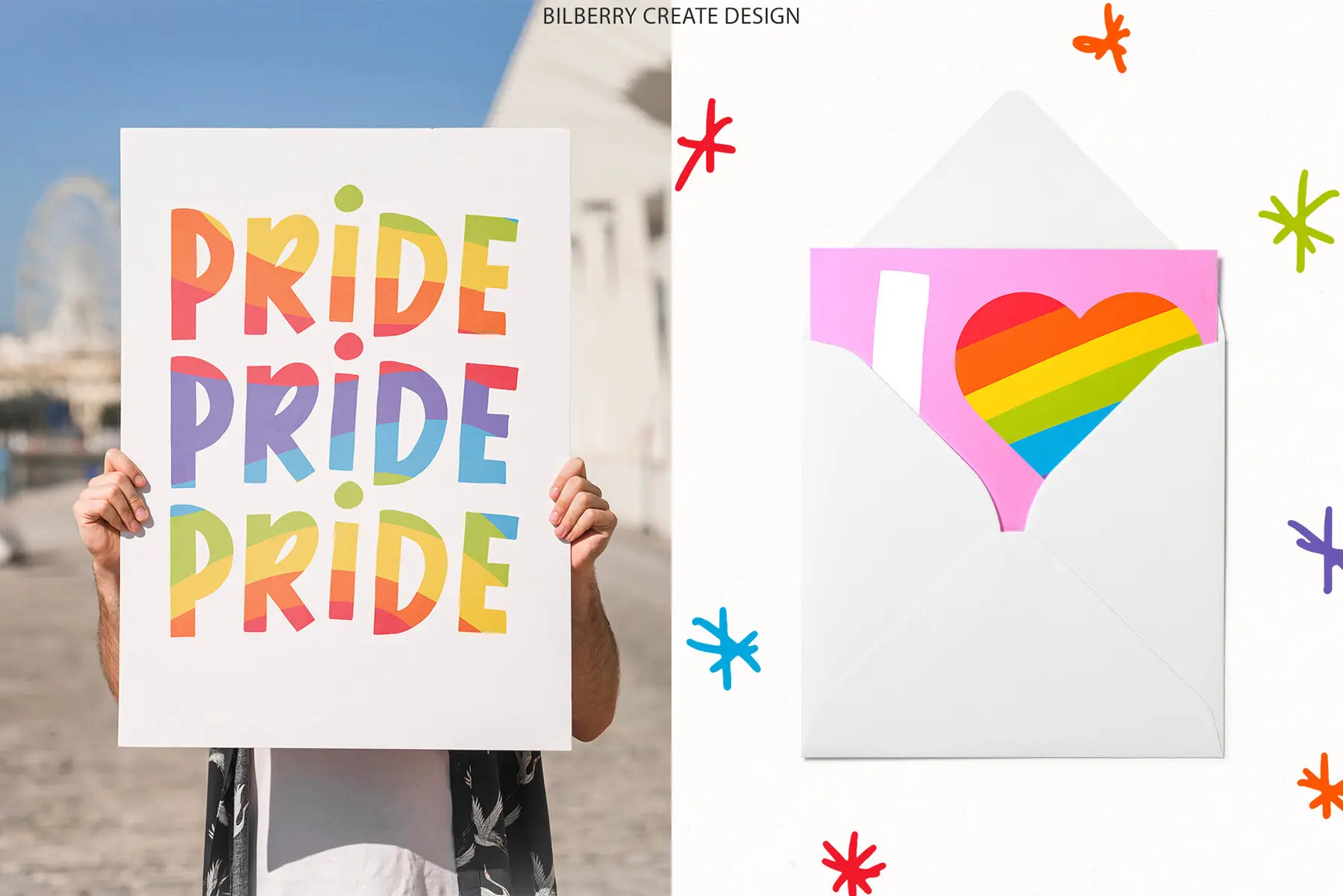 Pride Month Big Art Set Illustrations - YouWorkForThem