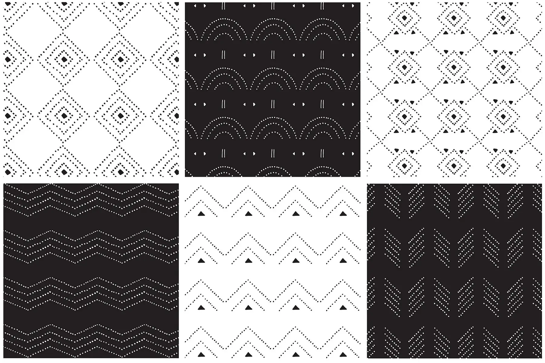Dotted Vector Patterns Tiles Graphics - YouWorkForThem