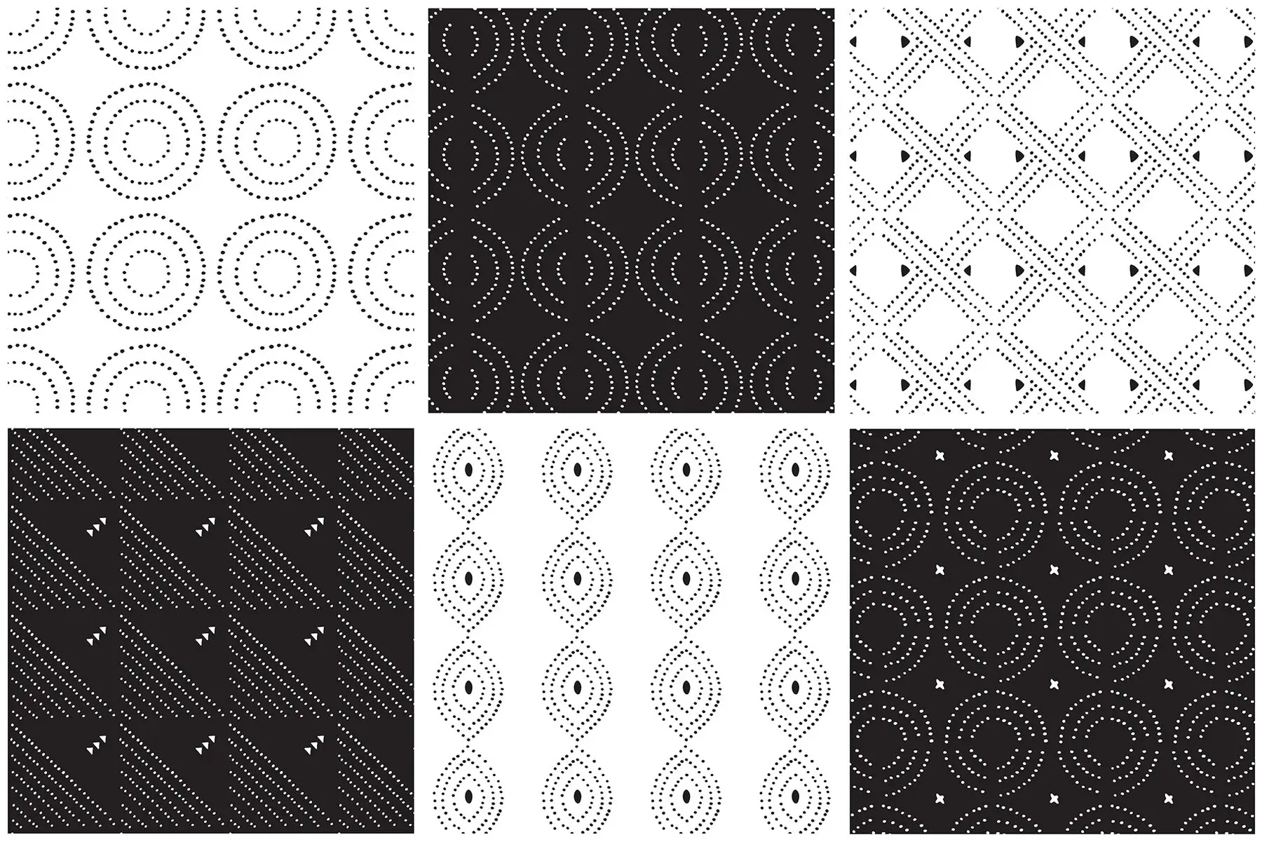 Dotted Vector Patterns Tiles Graphics - YouWorkForThem