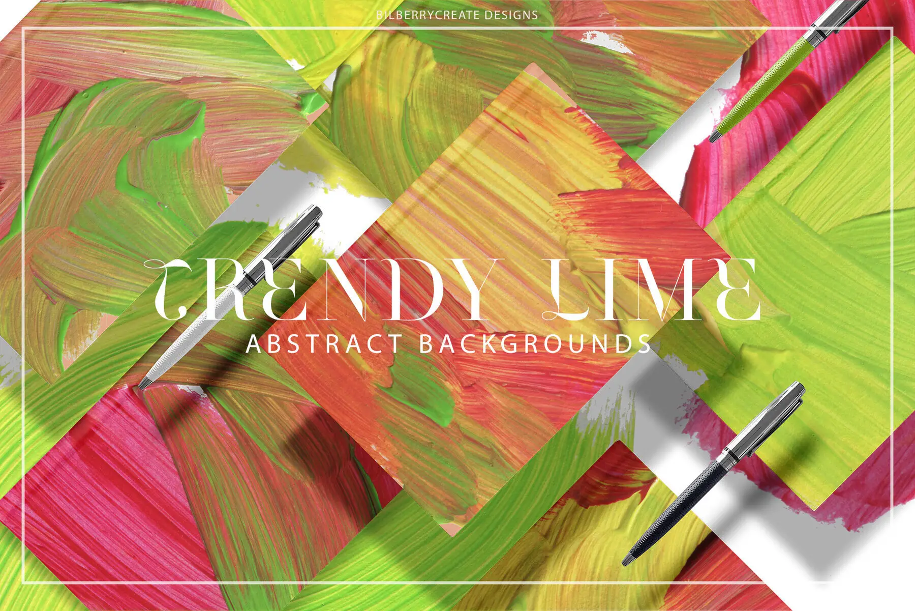 Trendy Lime Abstract Background Abstract - YouWorkForThem