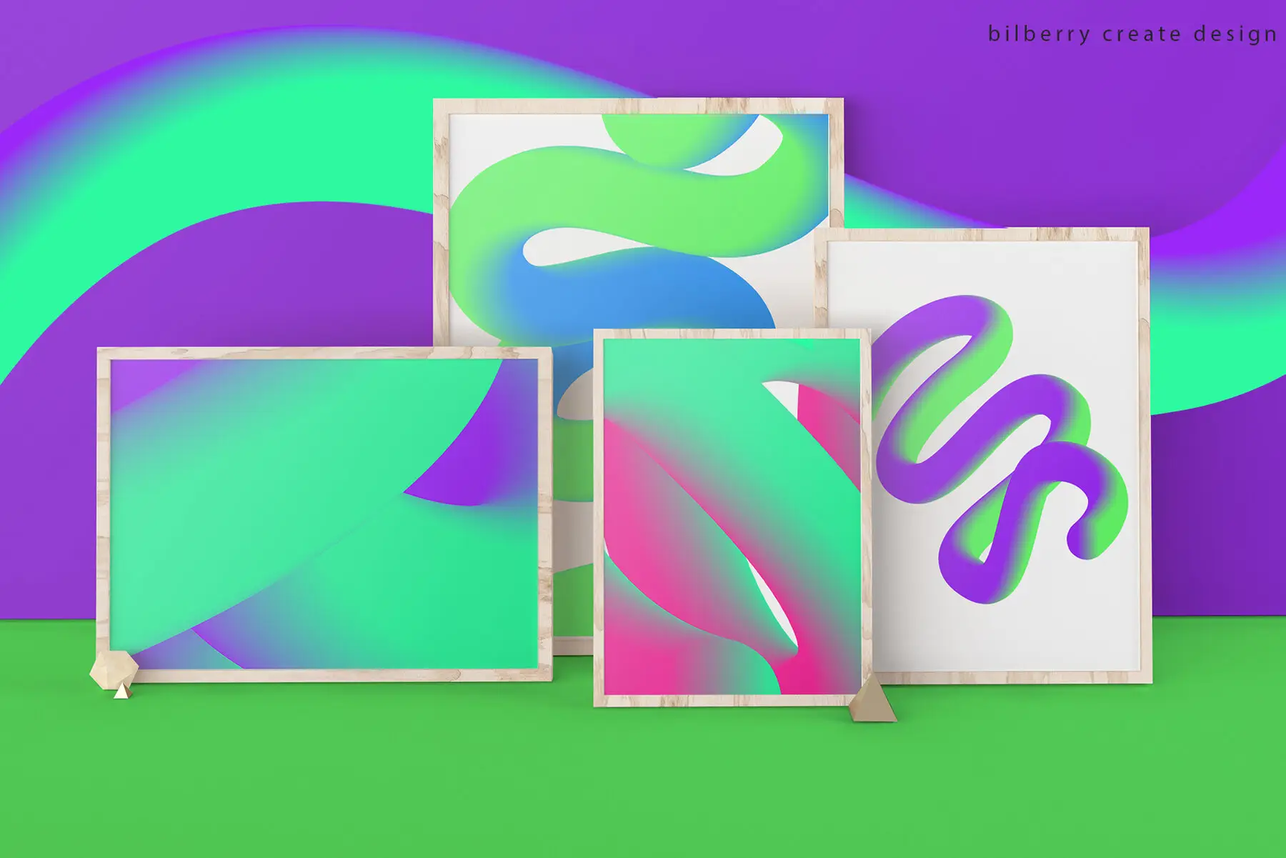 Abstract Forms 3D Gradient Shapes Graphics - YouWorkForThem