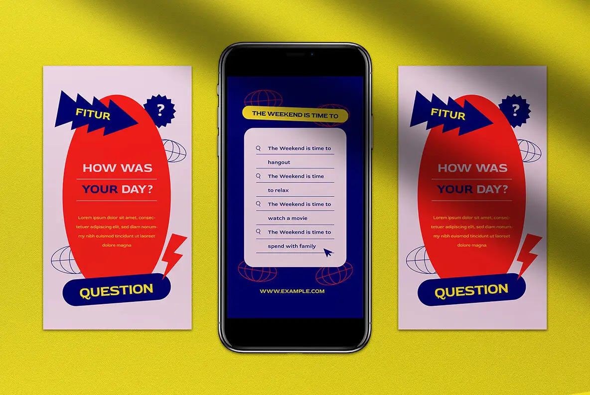 Red Pop Culture Fashion Instagram Pack Graphics - YouWorkForThem