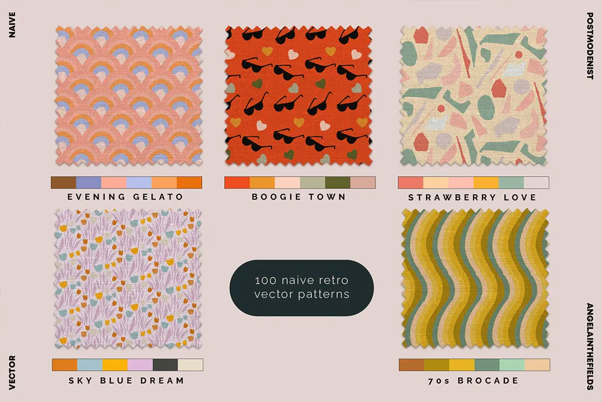 100 Naive Vector Patterns Collection Graphics - YouWorkForThem