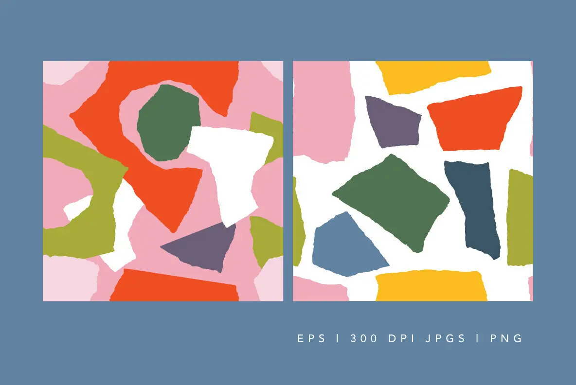 Torn Shapes Patterns - YouWorkForThem