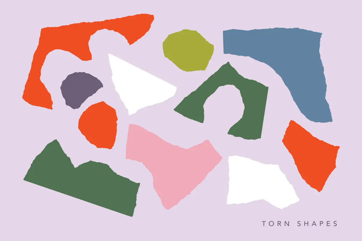 Torn Shapes Graphics - YouWorkForThem