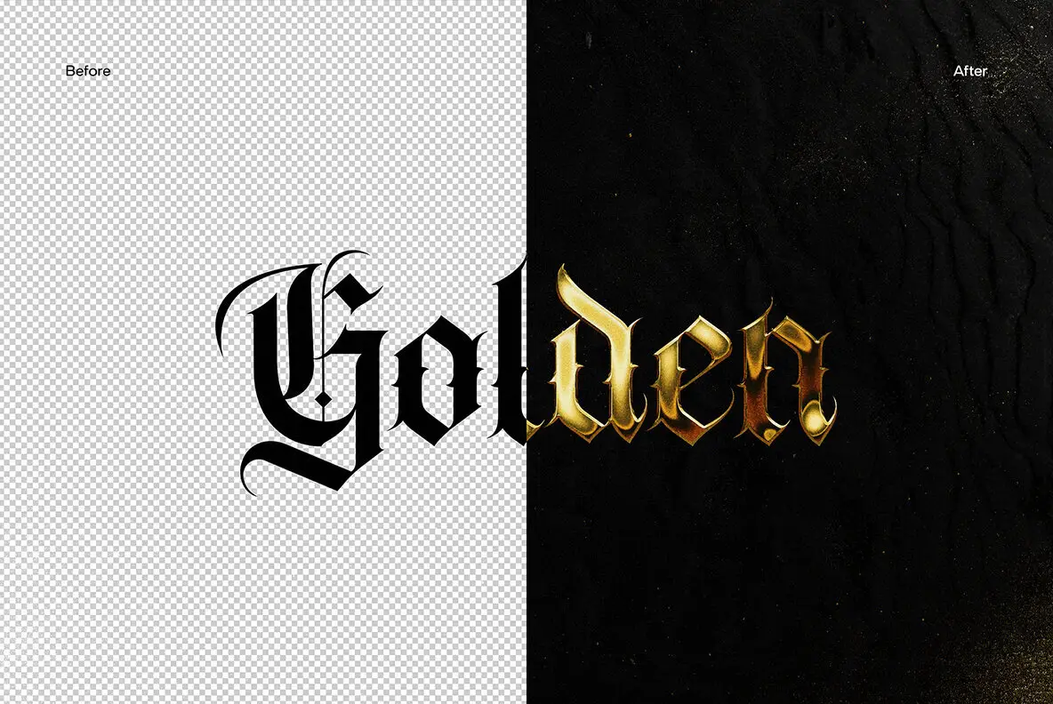 Golden Gold Chrome Effect - YouWorkForThem