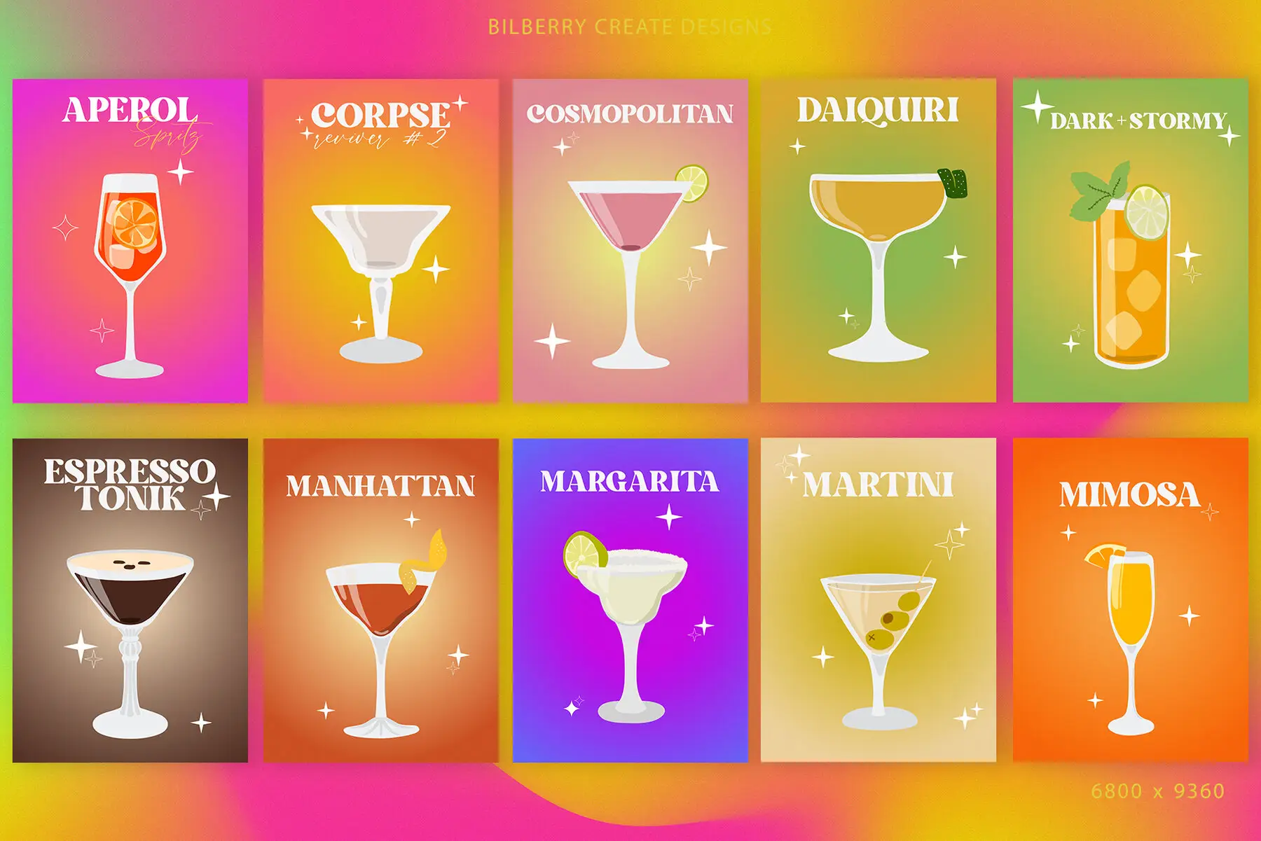 Favourite Drink Art Set Graphics - YouWorkForThem