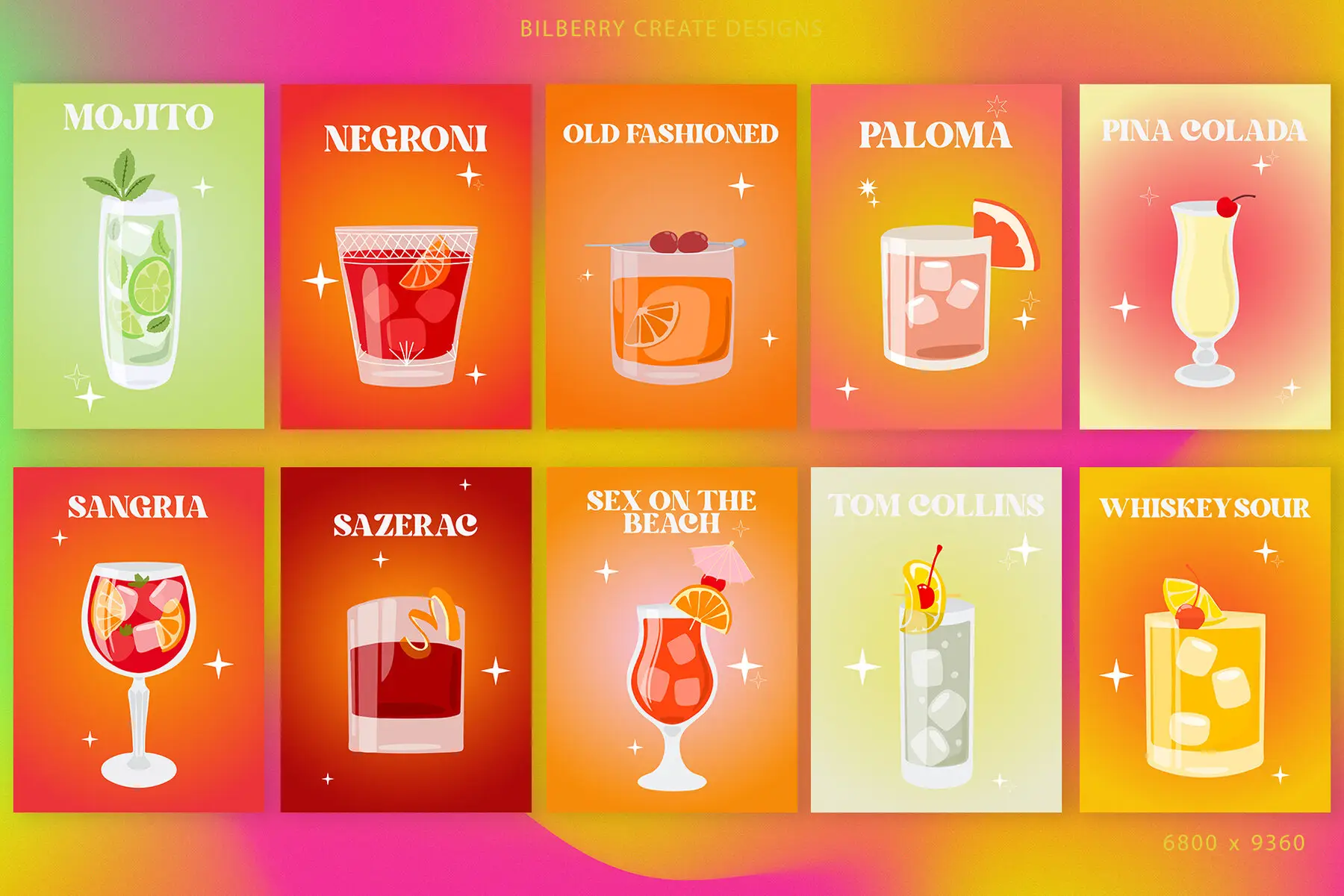 Favourite Drink Art Set Graphics - YouWorkForThem