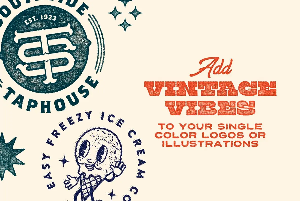 Vintage Stamp Texture Effect Graphics - YouWorkForThem