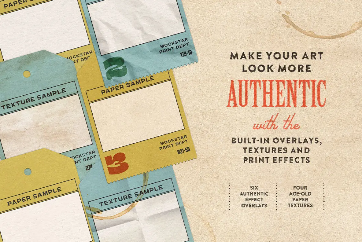 Retro Print Texture Effect Graphics - YouWorkForThem