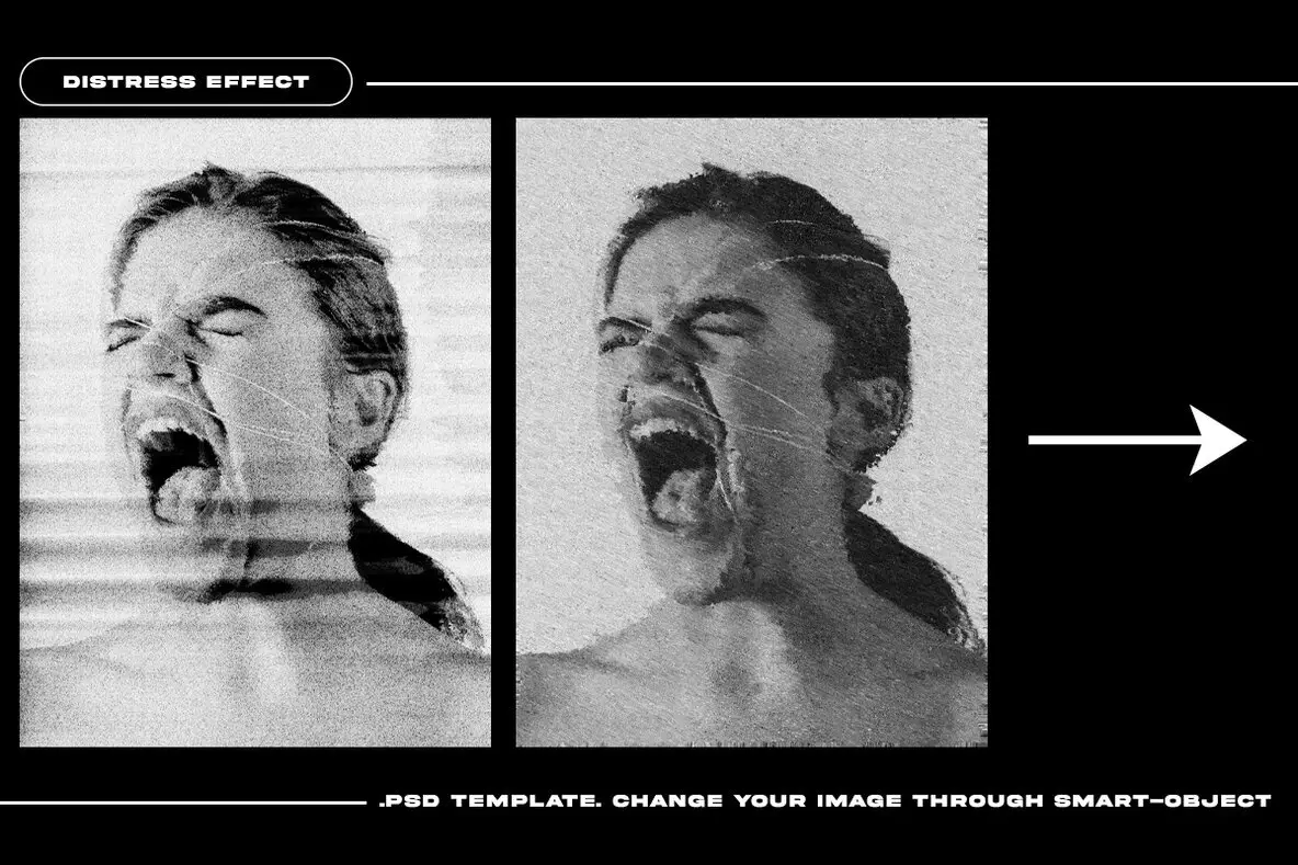 Distress Effect - Photo Template Distressed - YouWorkForThem