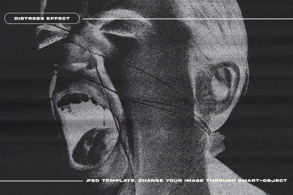 Distress Effect - Photo Template Distressed - YouWorkForThem