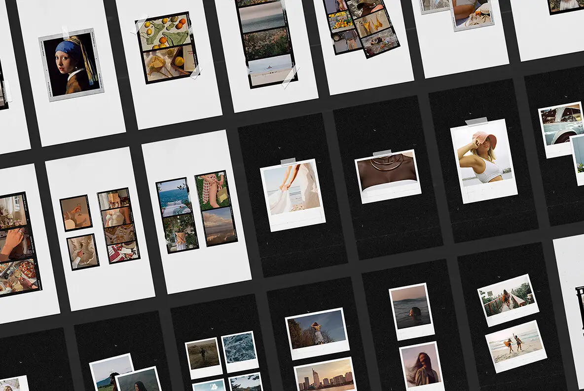 200 Film Frames Instant Templates Graphics - YouWorkForThem