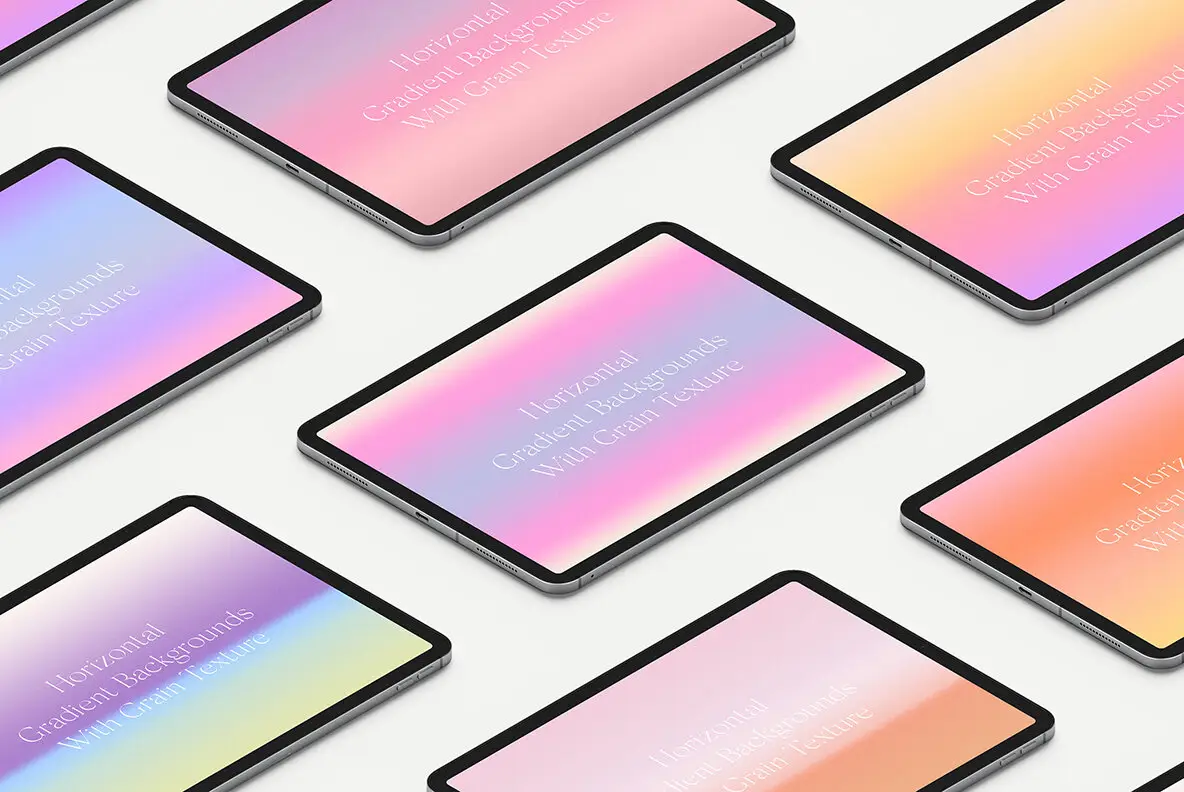 Horizontal Grainy Gradient Textures Backgrounds II Graphics ...