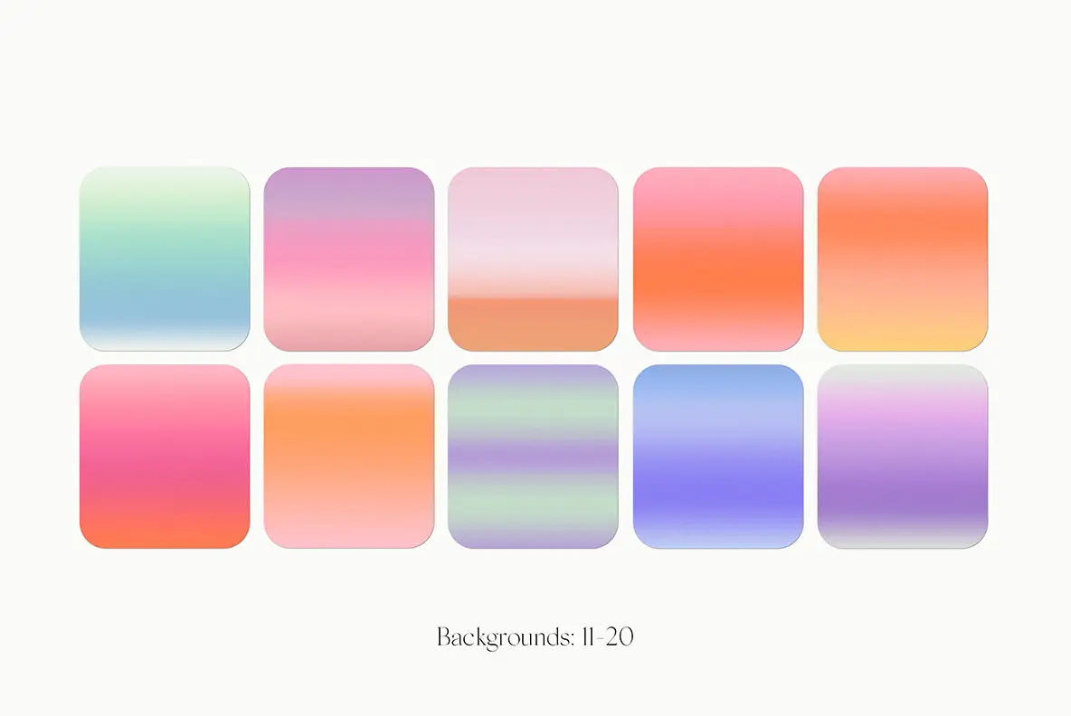 Horizontal Grainy Gradient Textures Backgrounds II Gradients ...