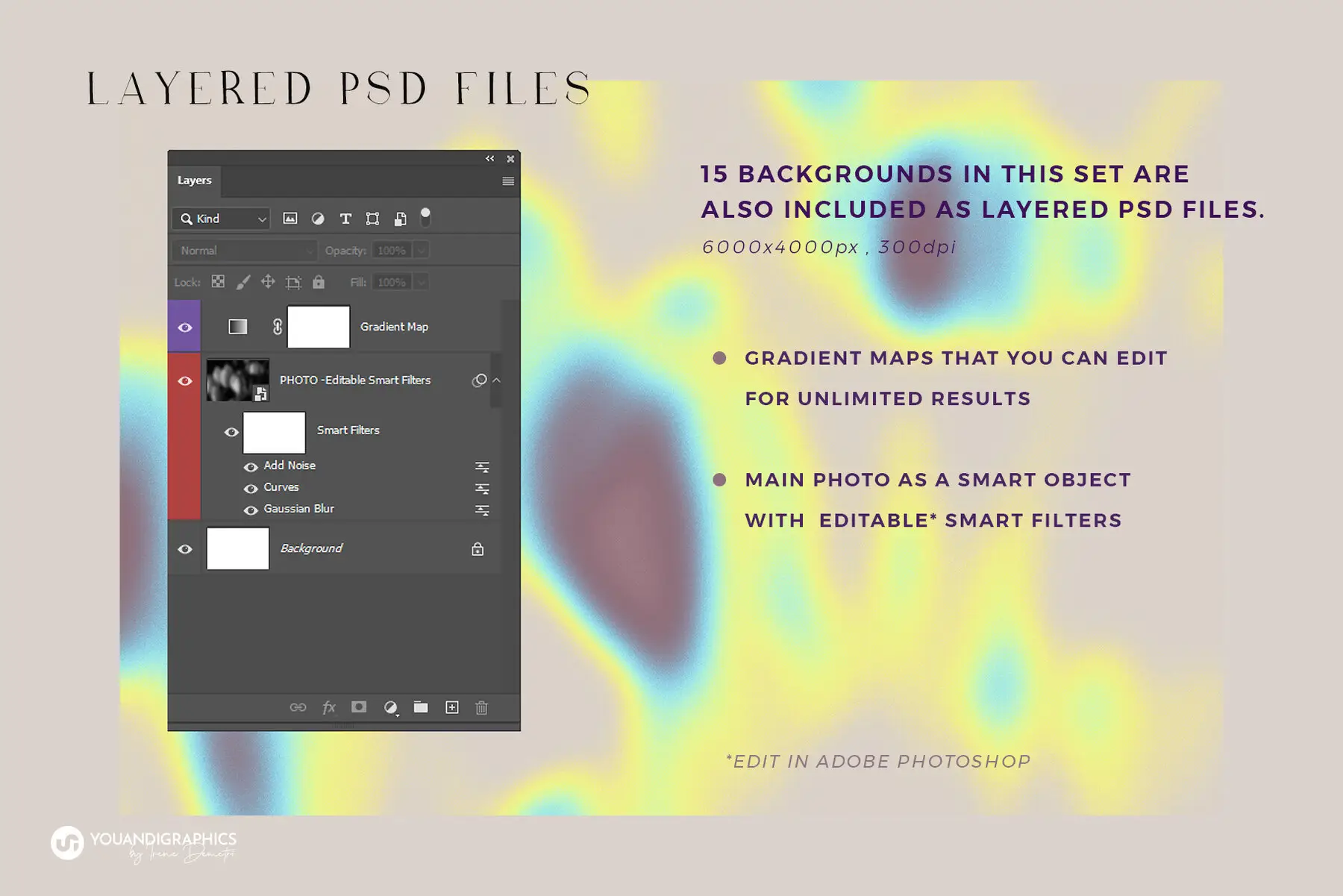 Heatmap Grainy Gradient Backgrounds Graphics - YouWorkForThem