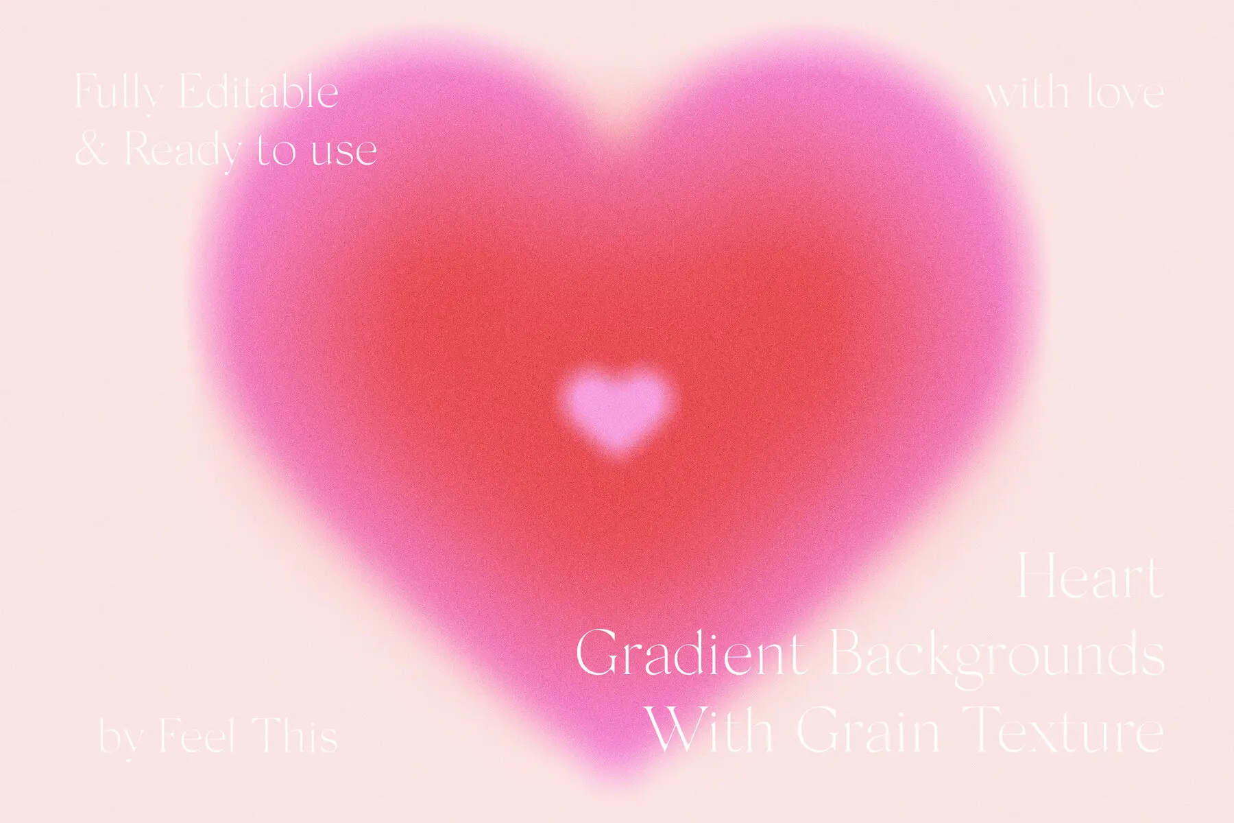 Heart Grainy Gradient Textures Backgrounds Graphics - YouWorkForThem