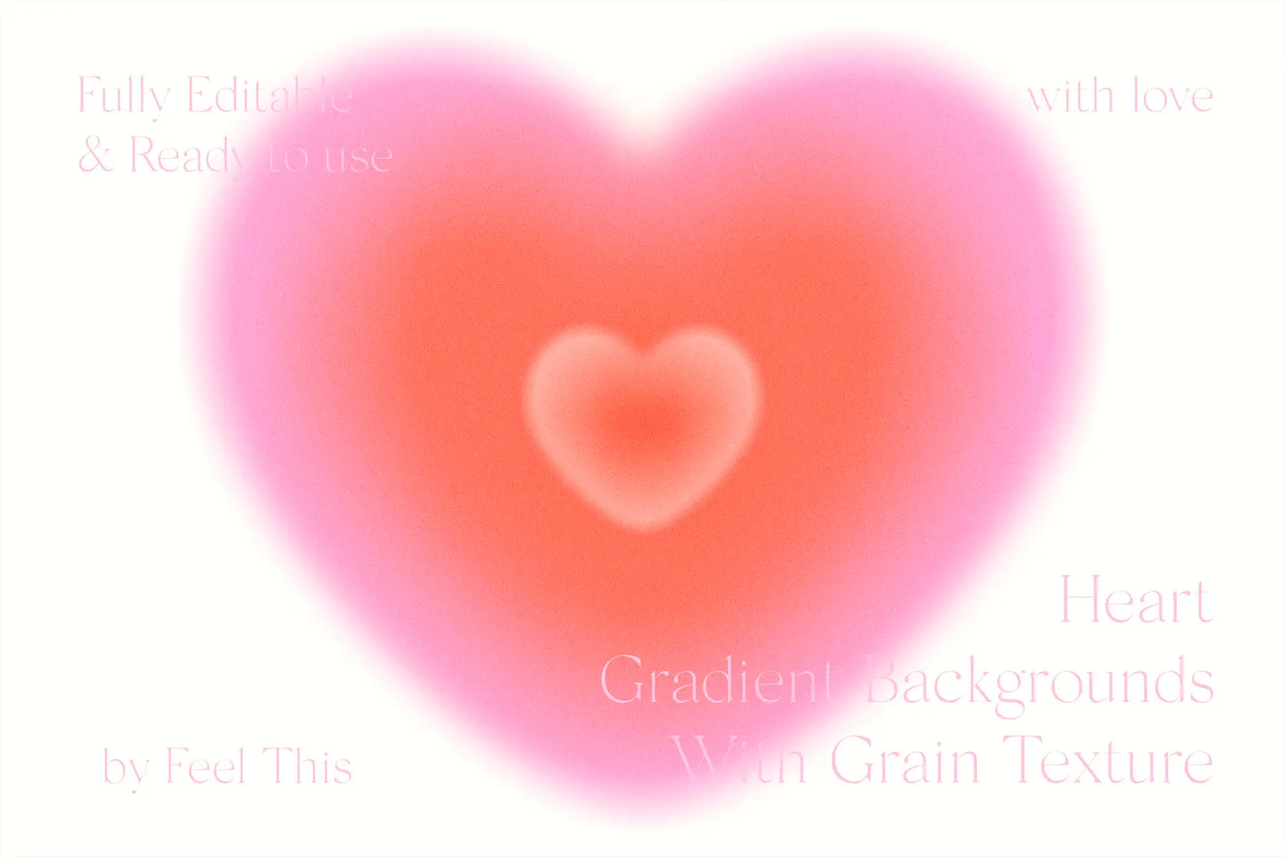 Heart Grainy Gradient Textures Backgrounds Graphics - YouWorkForThem