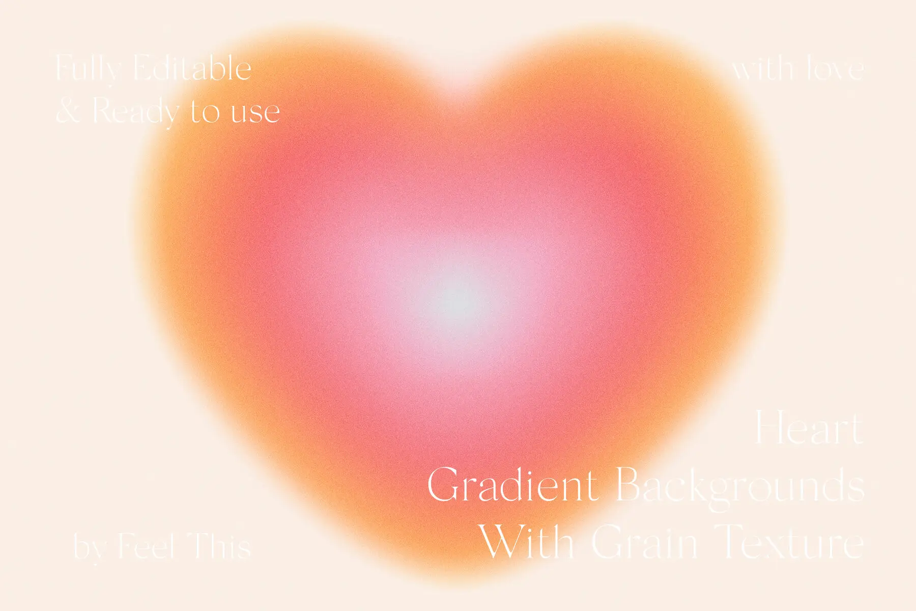 Heart Grainy Gradient Textures Backgrounds Graphics - YouWorkForThem