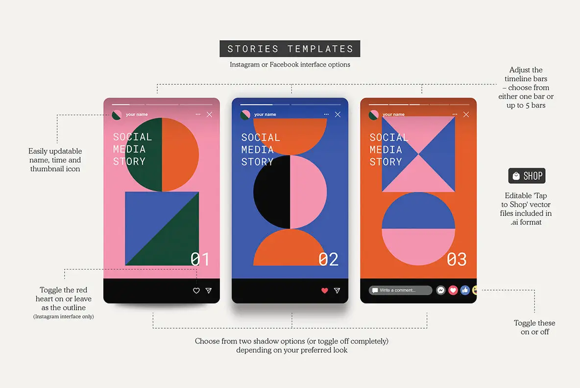 Social Media Card Mockup Collection Instagram - YouWorkForThem