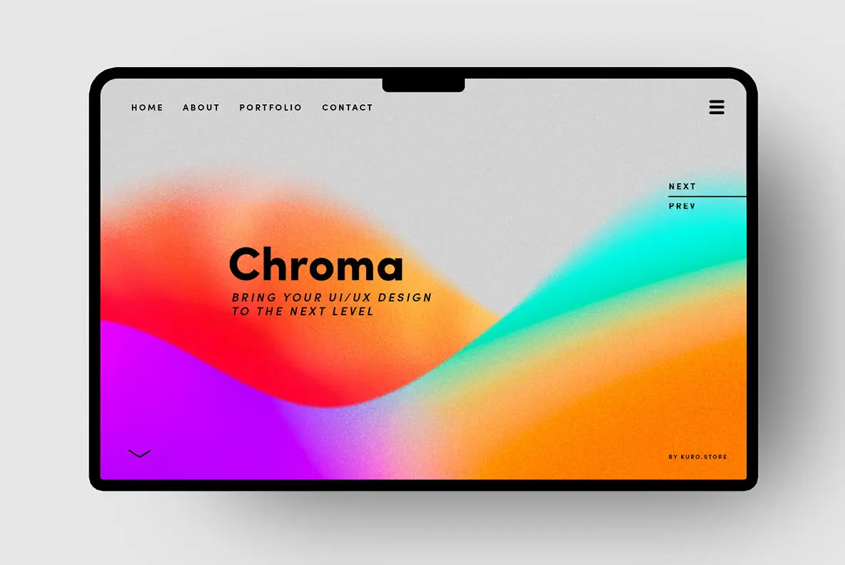 Chroma Grainy Gradient Waves Graphics - YouWorkForThem