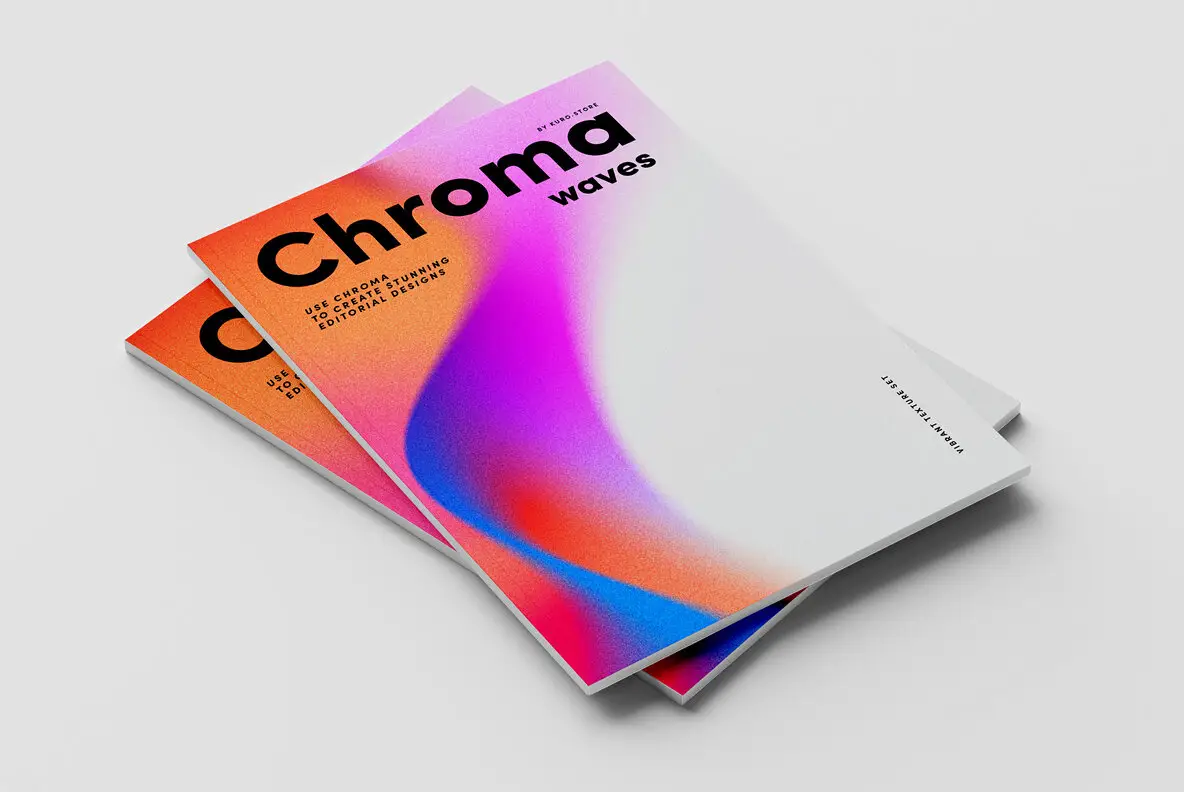 Chroma Grainy Gradient Waves Graphics - YouWorkForThem