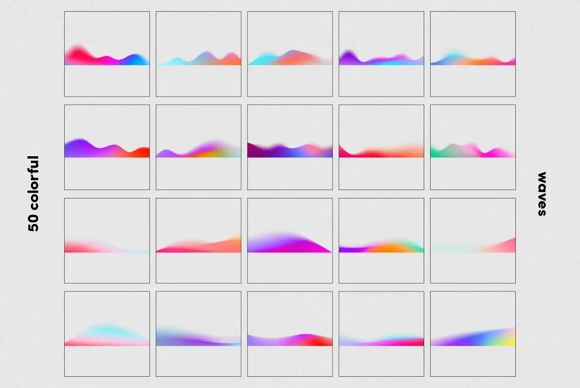 Chroma Grainy Gradient Waves Graphics - YouWorkForThem