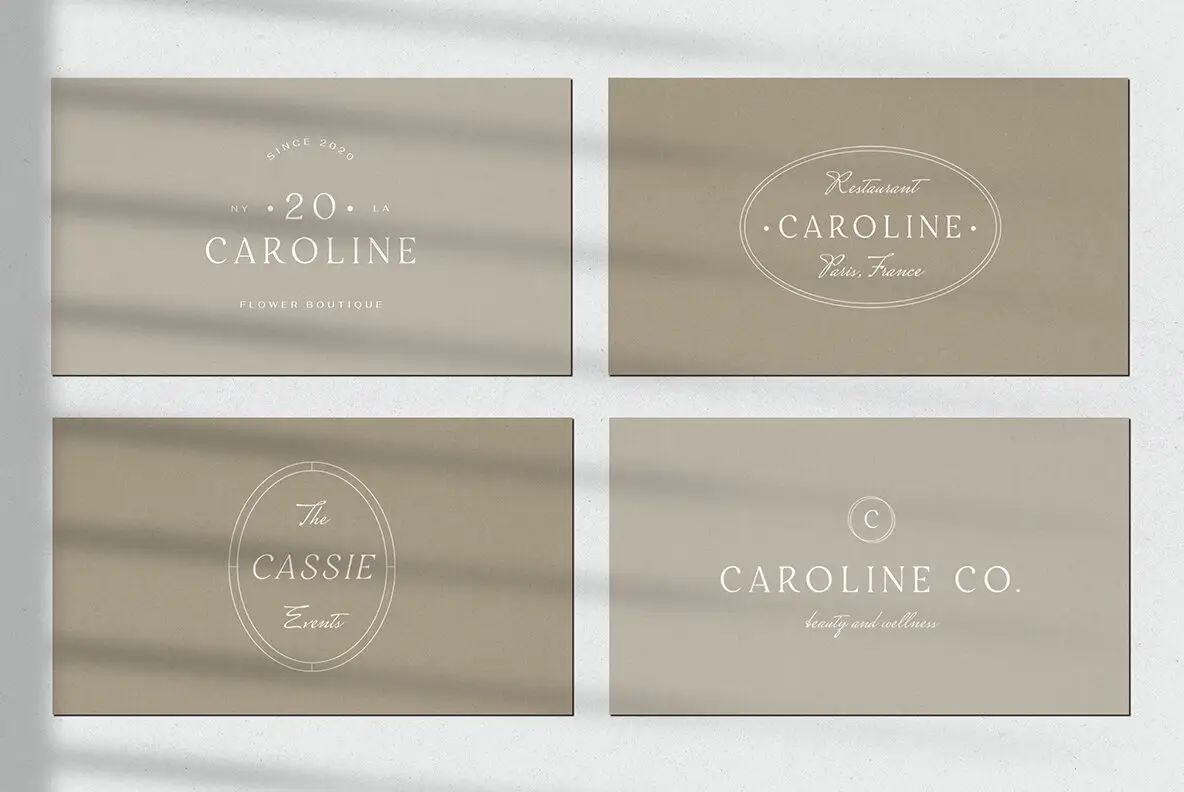 Caroline Minimal Logo Kit Graphics - YouWorkForThem
