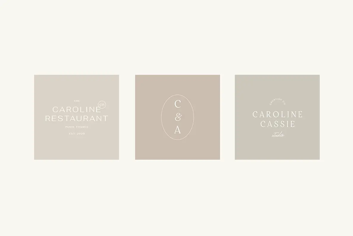 Caroline Minimal Logo Kit Graphics - YouWorkForThem