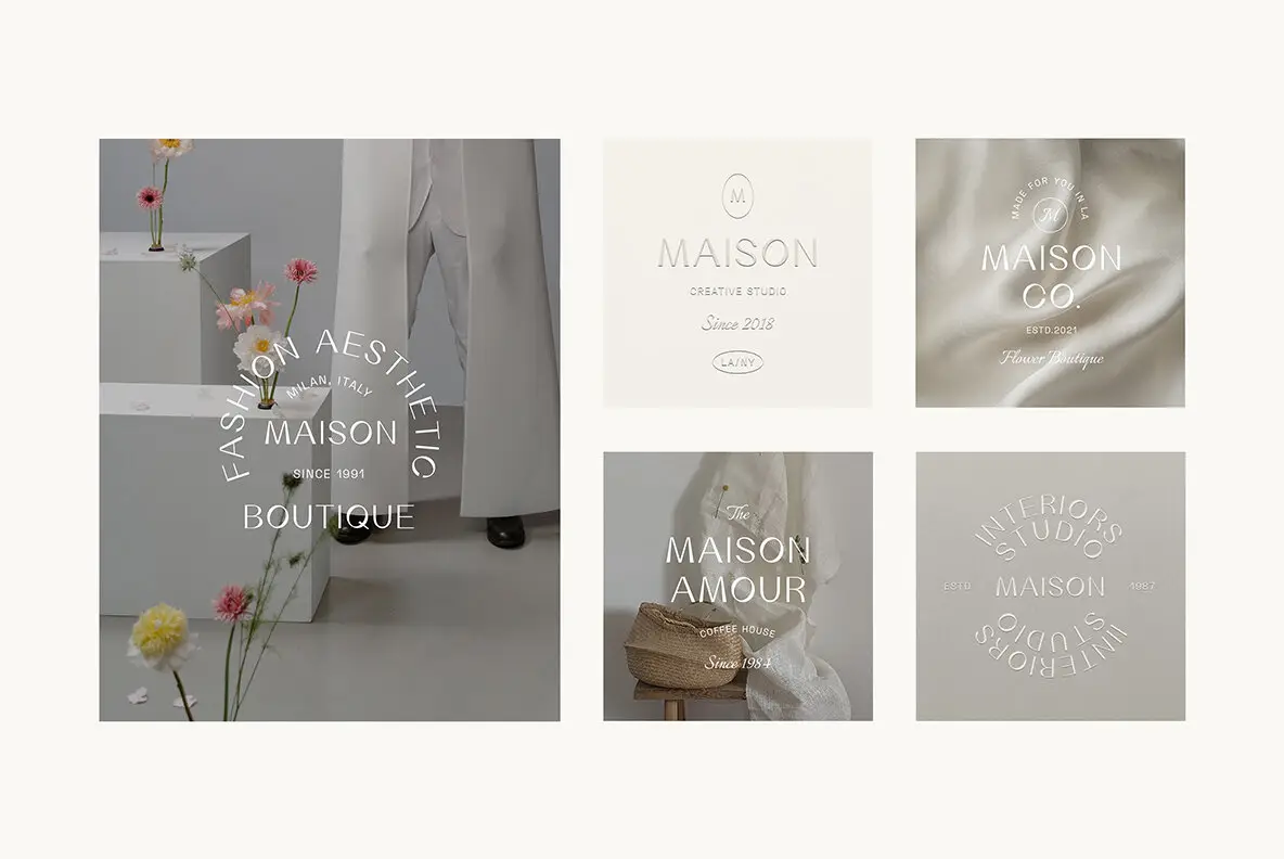 Maison Minimal Logo Kit Logos - YouWorkForThem