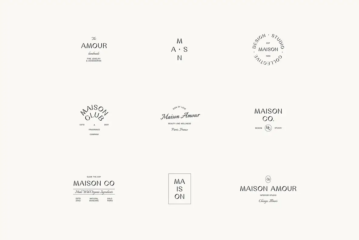 Maison Minimal Logo Kit Logos - YouWorkForThem