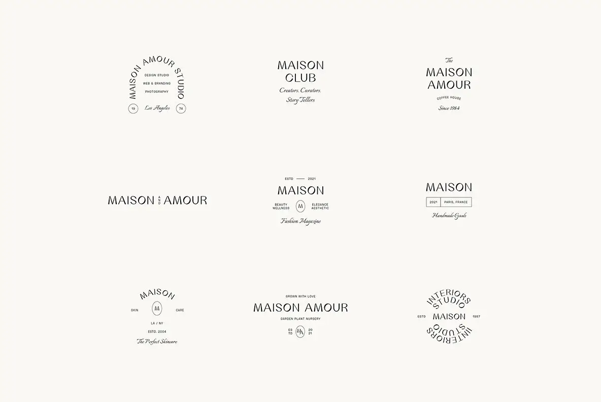 Maison Minimal Logo Kit Logos - YouWorkForThem