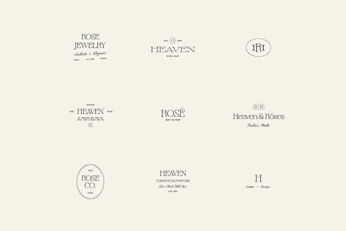 Heaven Minimal Logo Kit Logos - YouWorkForThem