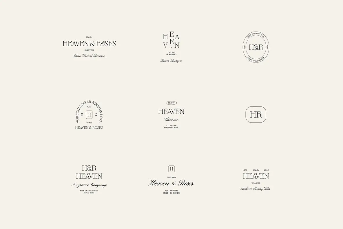 Heaven Minimal Logo Kit Logos - YouWorkForThem