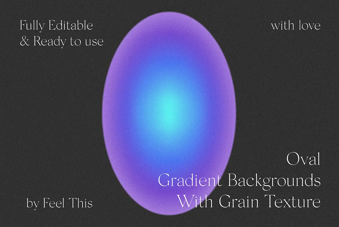 Oval Grainy Gradient Textures Backgrounds Graphics - YouWorkForThem