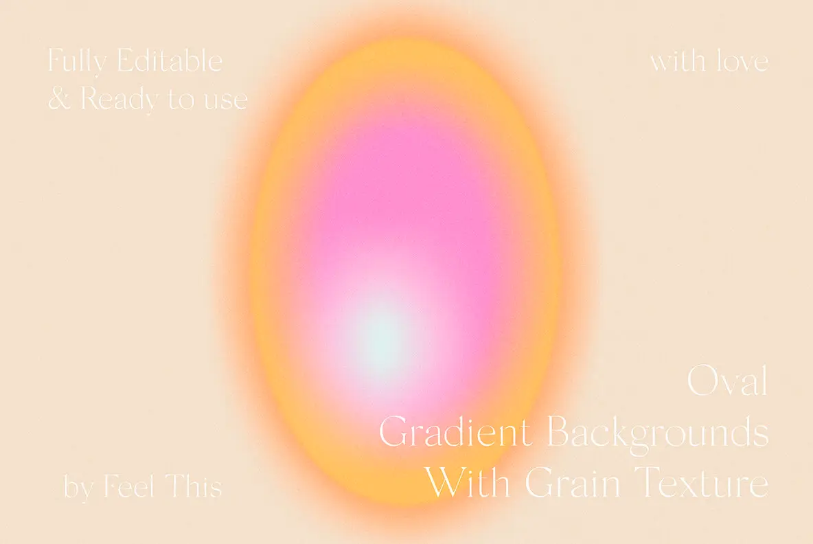 Oval Grainy Gradient Textures Backgrounds Graphics - YouWorkForThem