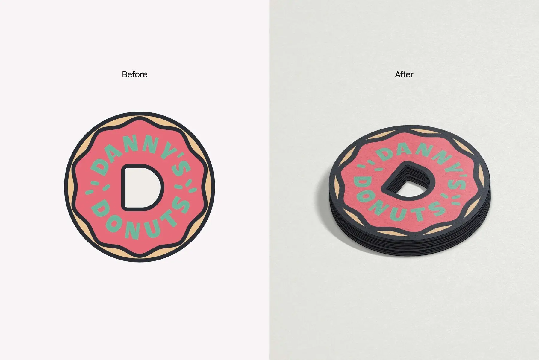 Custom Shape Coaster Mockup Graphics - YouWorkForThem