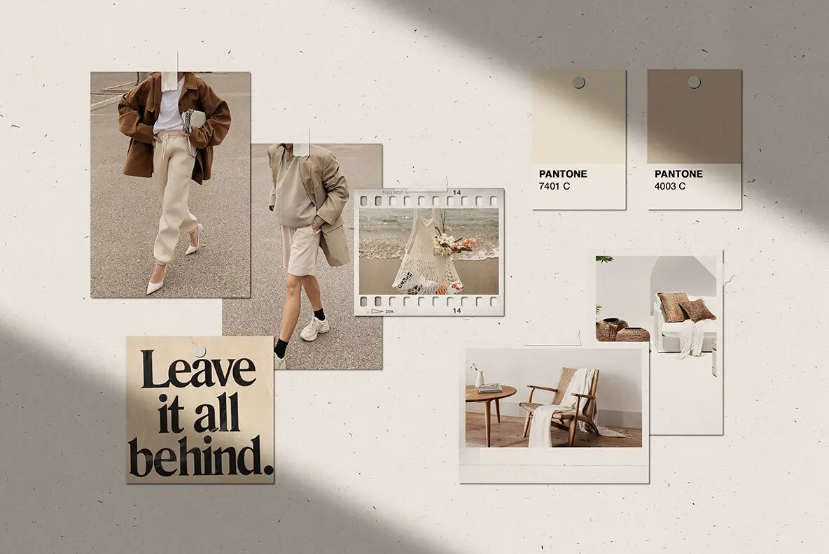 Realistic Mood Board Mockups lV Mockups - YouWorkForThem
