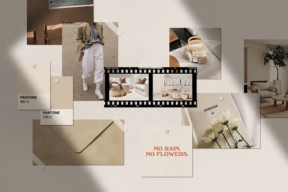 Realistic Mood Board Mockups lV Graphics - YouWorkForThem
