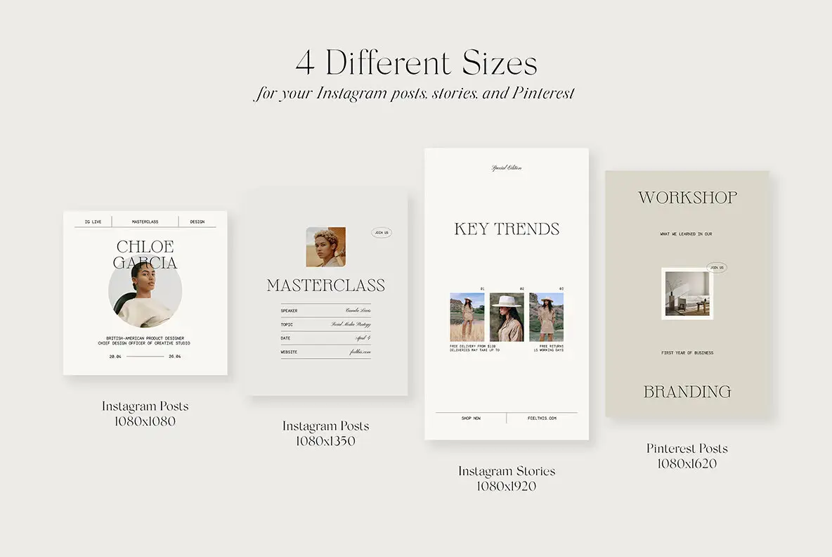 Heaven Instagram Social Media Pack Canva PS Instagram - YouWorkForThem