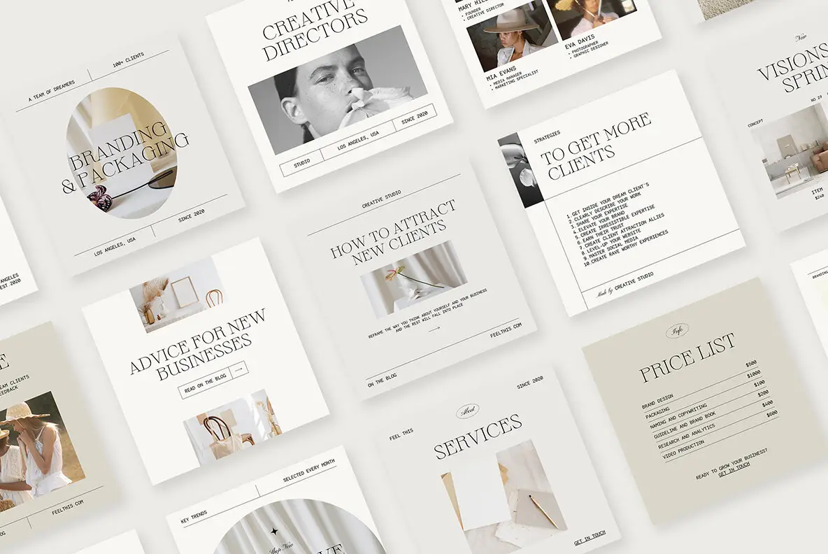 Heaven Instagram Social Media Pack Canva PS Instagram - YouWorkForThem