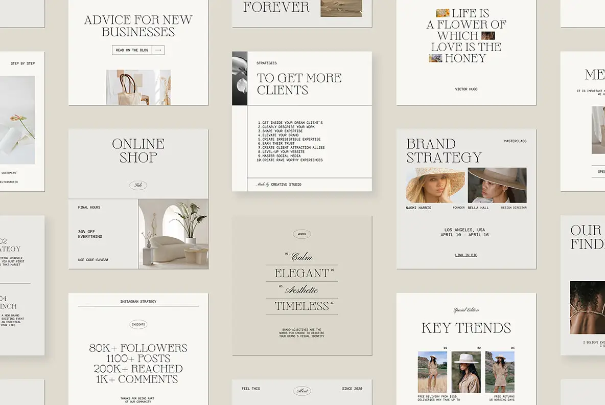 Heaven Instagram Social Media Pack Canva PS Instagram - YouWorkForThem