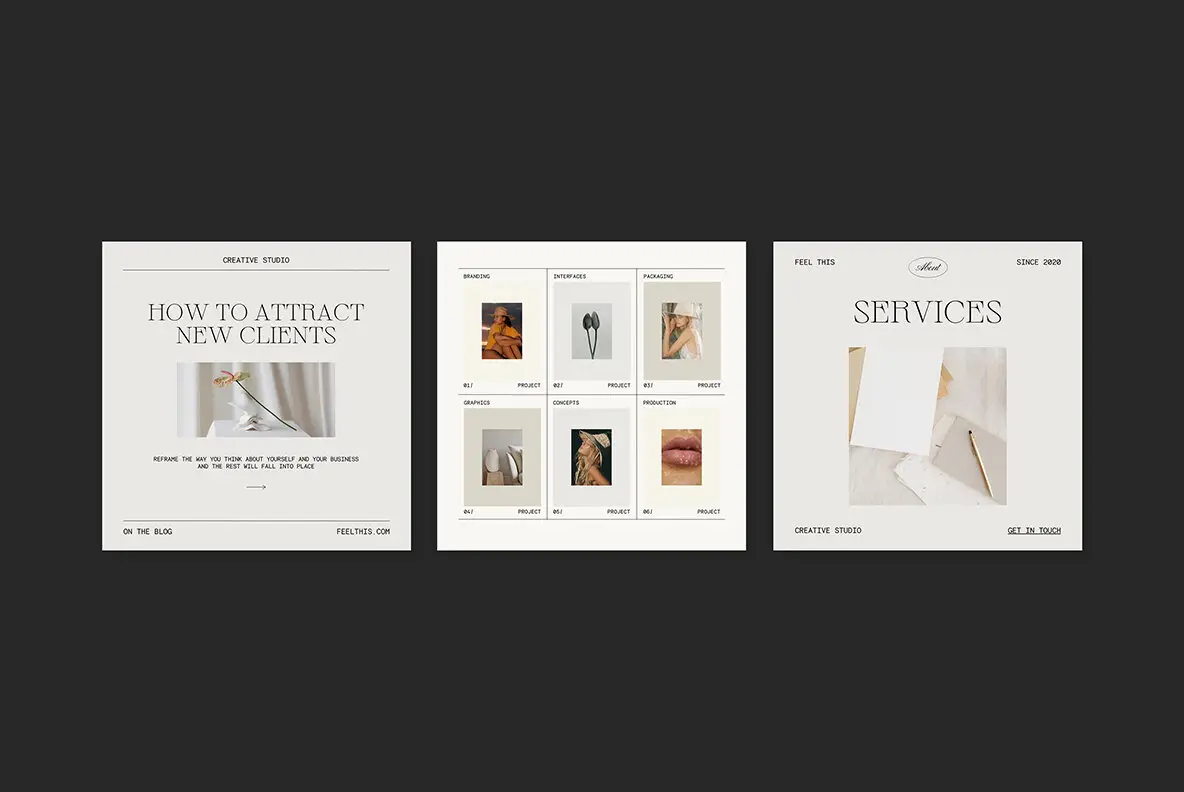 Heaven Instagram Social Media Pack Canva PS Instagram - YouWorkForThem