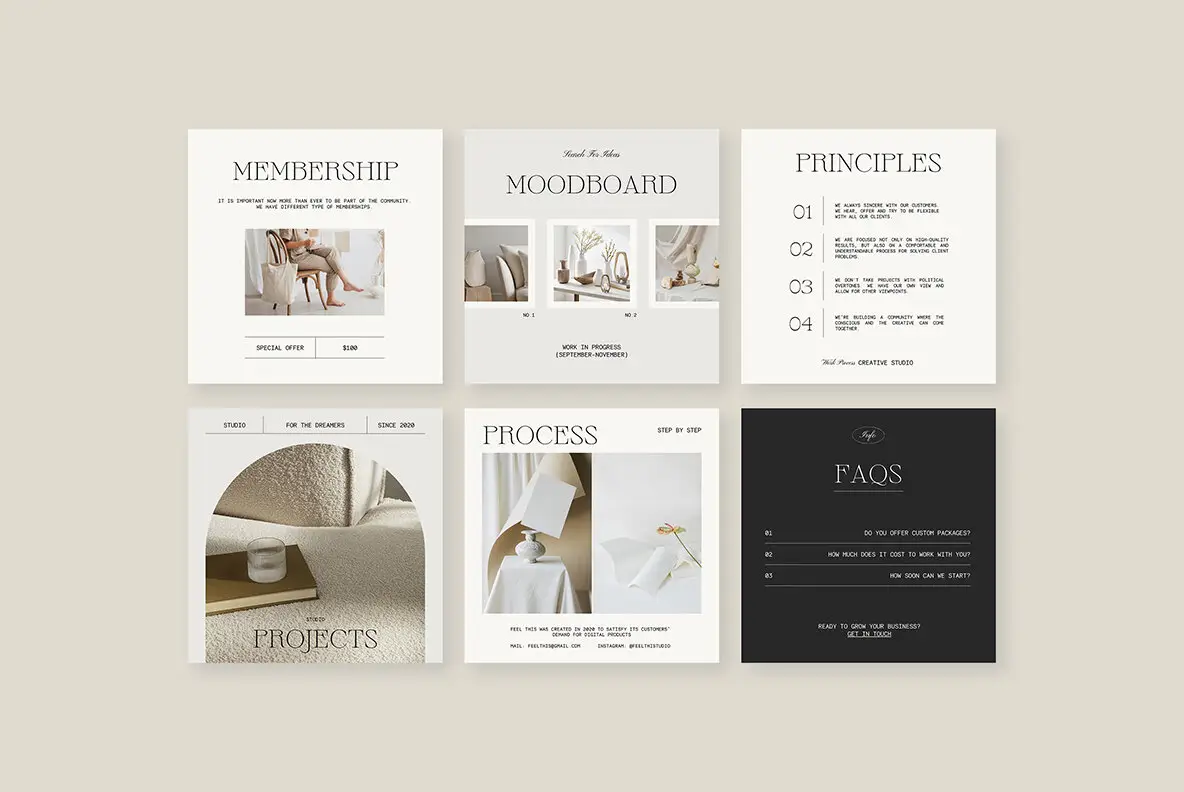 Heaven Instagram Social Media Pack Canva PS Instagram - YouWorkForThem
